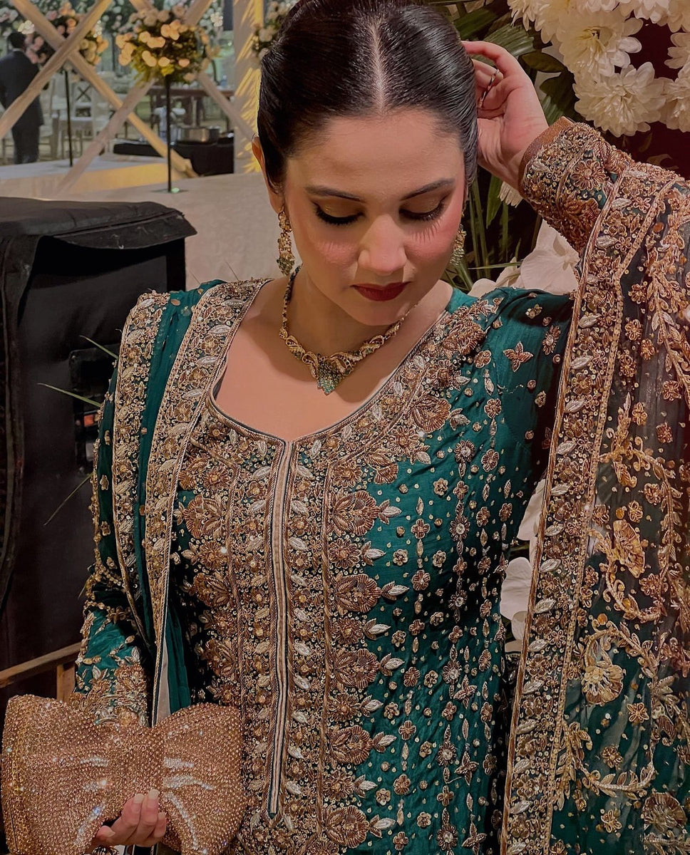 Designer Jimmy Chu Green Color Salwar Suit – vastracloth