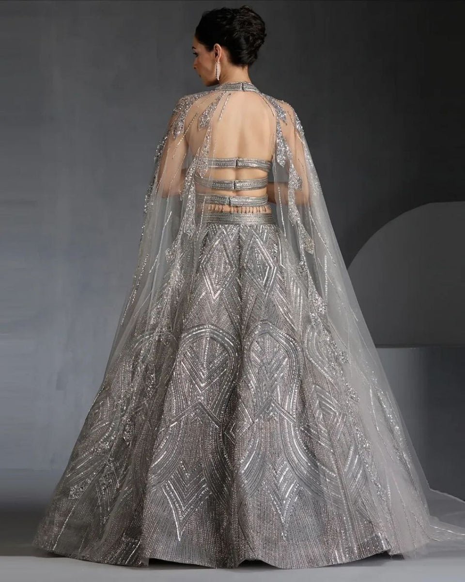 Marriage Special Grey Color Lehenga Choli – vastracloth