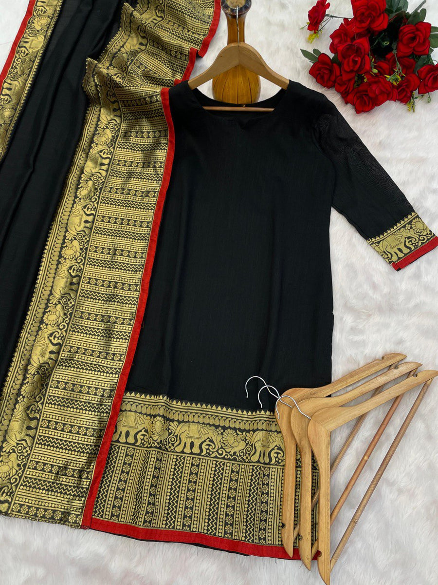 Precious Heavy Work Black Color Suitset – vastracloth