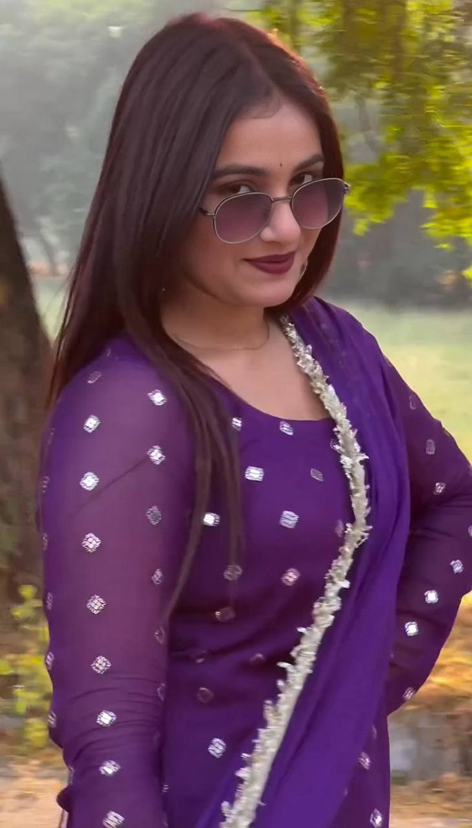 Demanding Purple Color Dhoti Suit With Dupatta – vastracloth