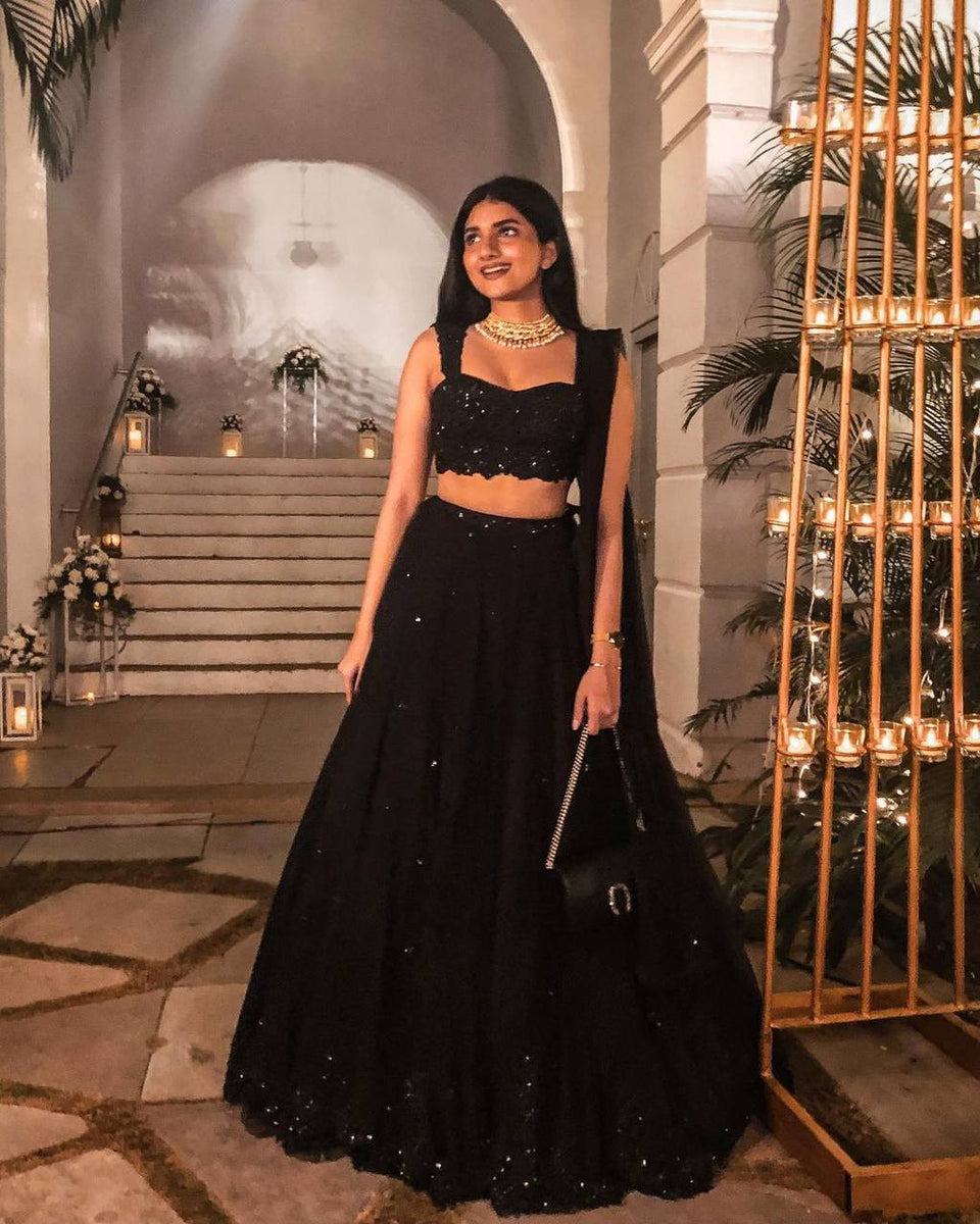 Exclusive Black Color Sequence Work Lehenga Choli – vastracloth